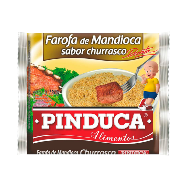 Farofa pronta Sabor Churrasco Pinduca 250g